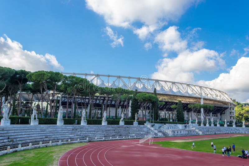 Olympico Stadium Roma editorial stock image. Image of pitch - 24998544
