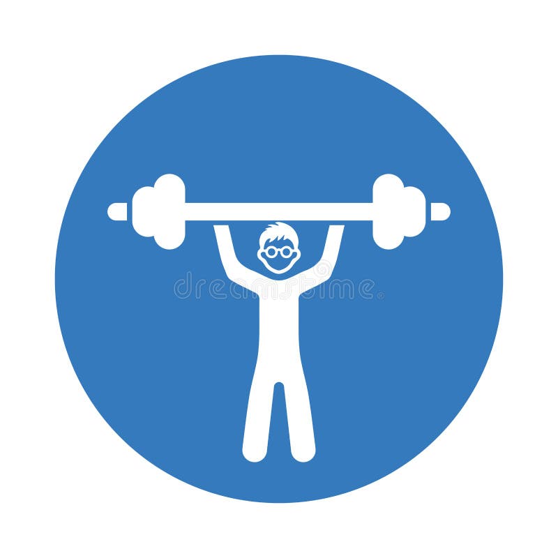 Training, Gym, Exercise Icon. Blue Color Vector Stock Vector ...