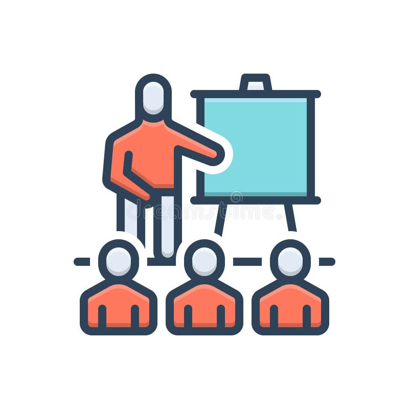Color Illustration Icon for Training, Instruction and Teacher Stock ...