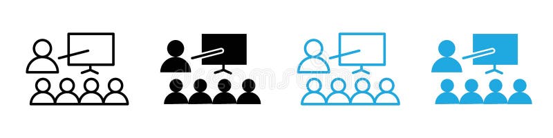 Training Icon Logo Set Vector Stock Vector - Illustration of education ...