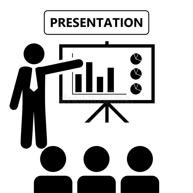 The Training Icon, Presentation Icon Stock Vector - Illustration of ...