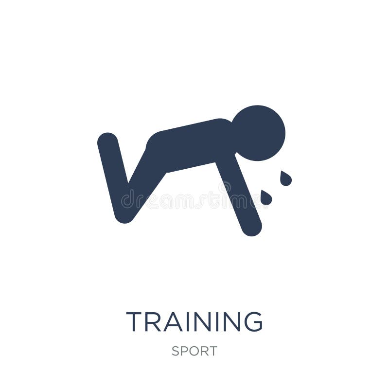 Training Man Icon. Trendy Flat Vector Training Man Icon on White Stock ...