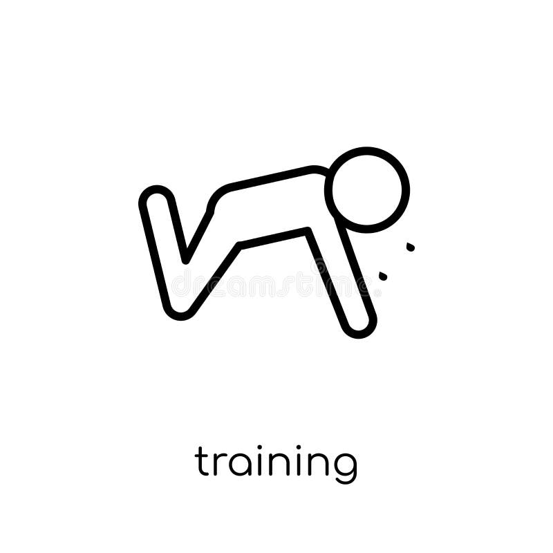 Training Icon. Trendy Modern Flat Linear Vector Training Icon on Stock ...