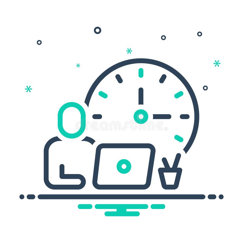 Mix Icon for Training, Work and Staff Stock Vector - Illustration of ...