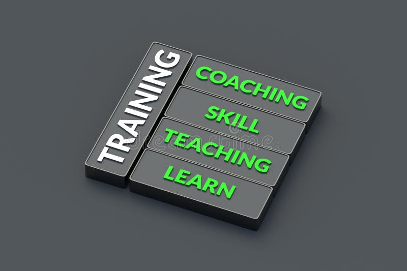 Training Inscription on Button. Business Concept Stock Illustration ...