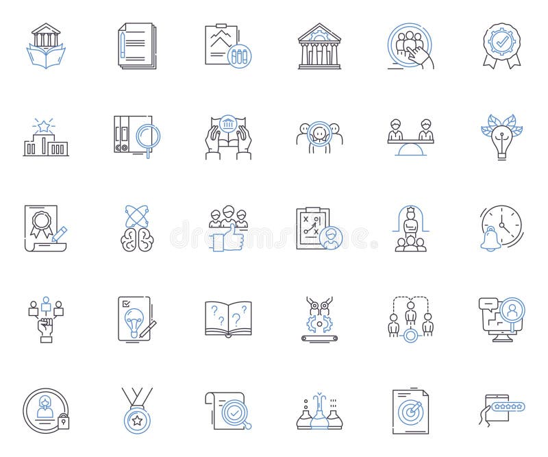 Training Institute Line Icons Collection. Learning, Education ...