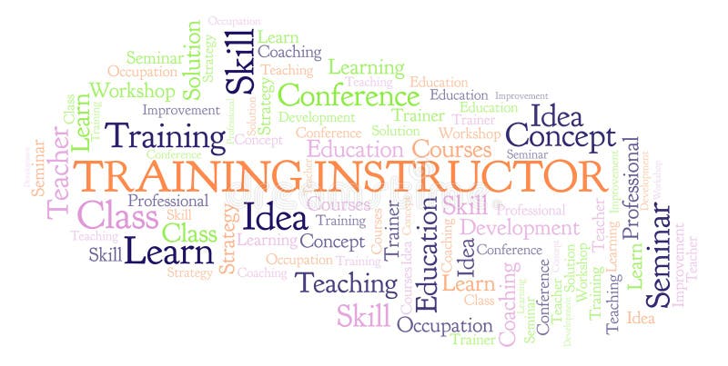 Training Instructor Word Cloud. Stock Illustration - Illustration of ...
