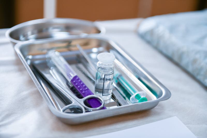 Training Instruments in Surgery. Tumor Removal. Training Class for ...