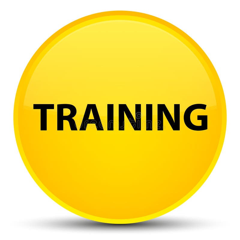 Training Special Yellow Round Button Stock Illustration - Illustration ...