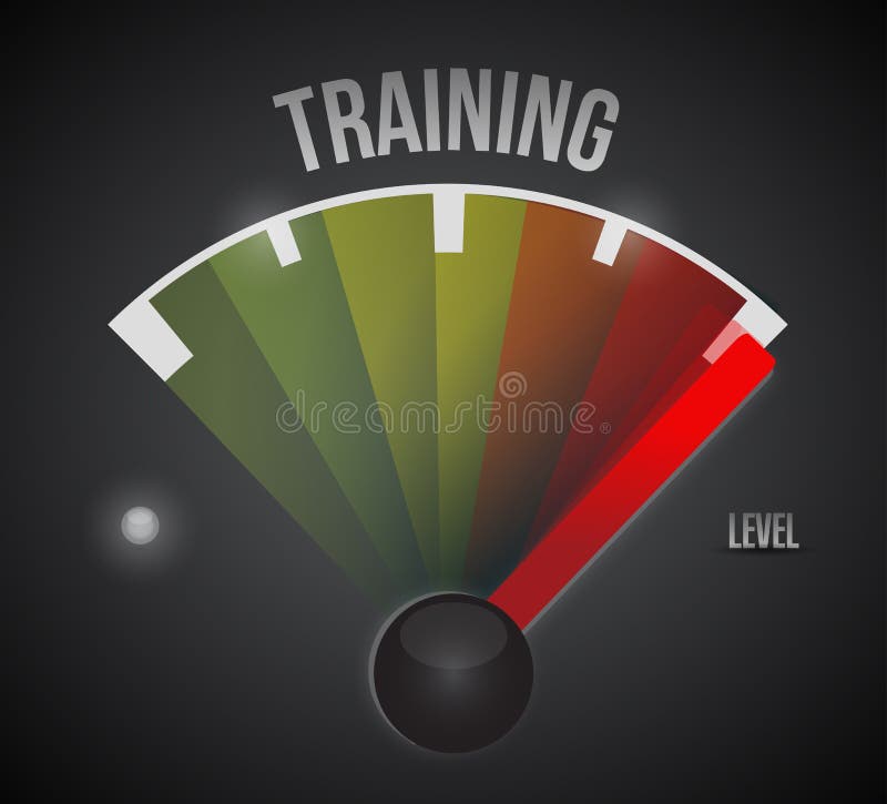 Training Level Measure Meter from Low To High Stock Illustration ...