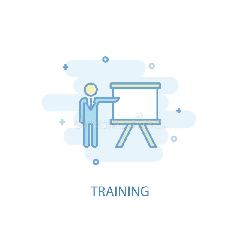 Training Line Concept. Simple Line Icon Stock Vector - Illustration of ...
