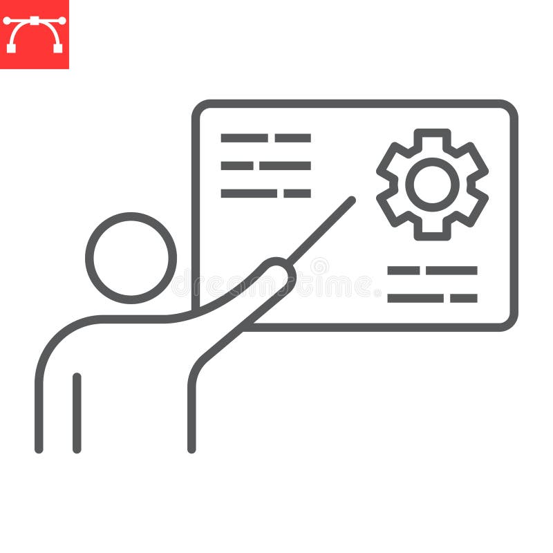 Training line icon stock vector. Illustration of learning - 314763118