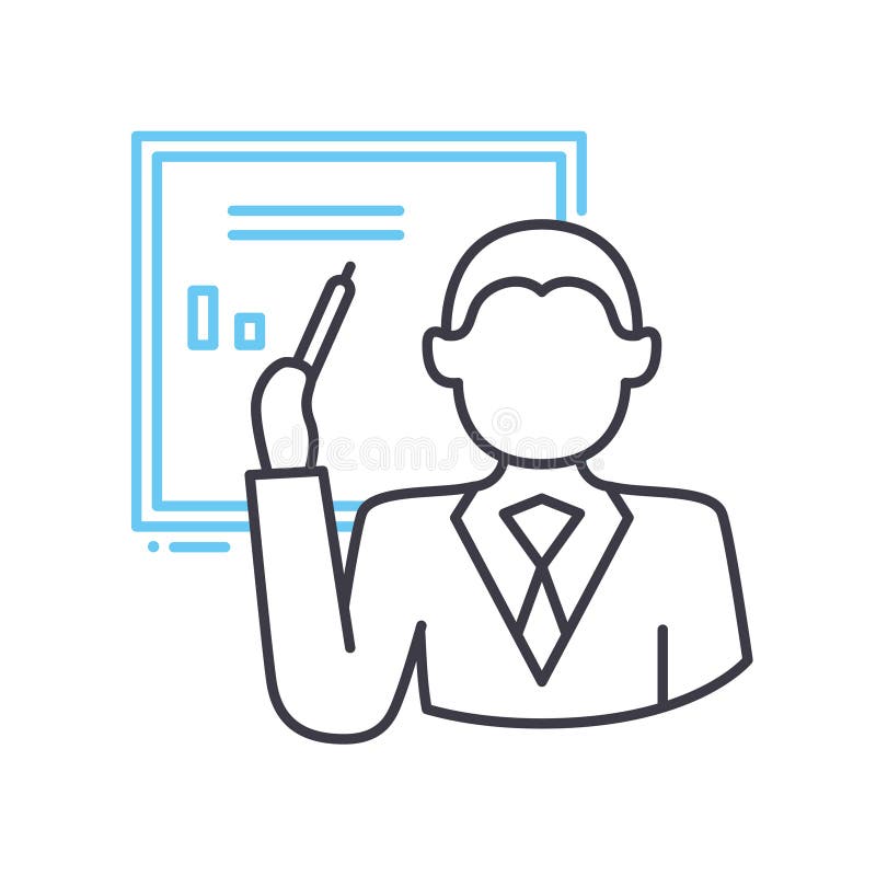 Training Line Icon, Outline Symbol, Vector Illustration, Concept Sign ...