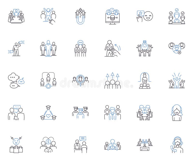 Training Line Icons Collection. Development, Education, Learning, Skill ...