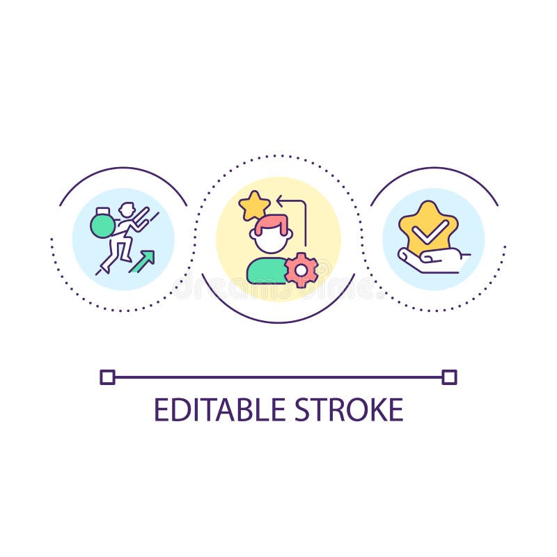 Training loop concept icon stock vector. Illustration of logo - 262317446