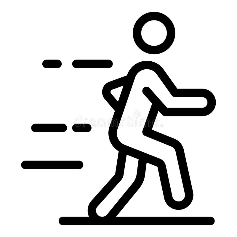 Training Man Icon, Outline Style Stock Vector - Illustration of human ...