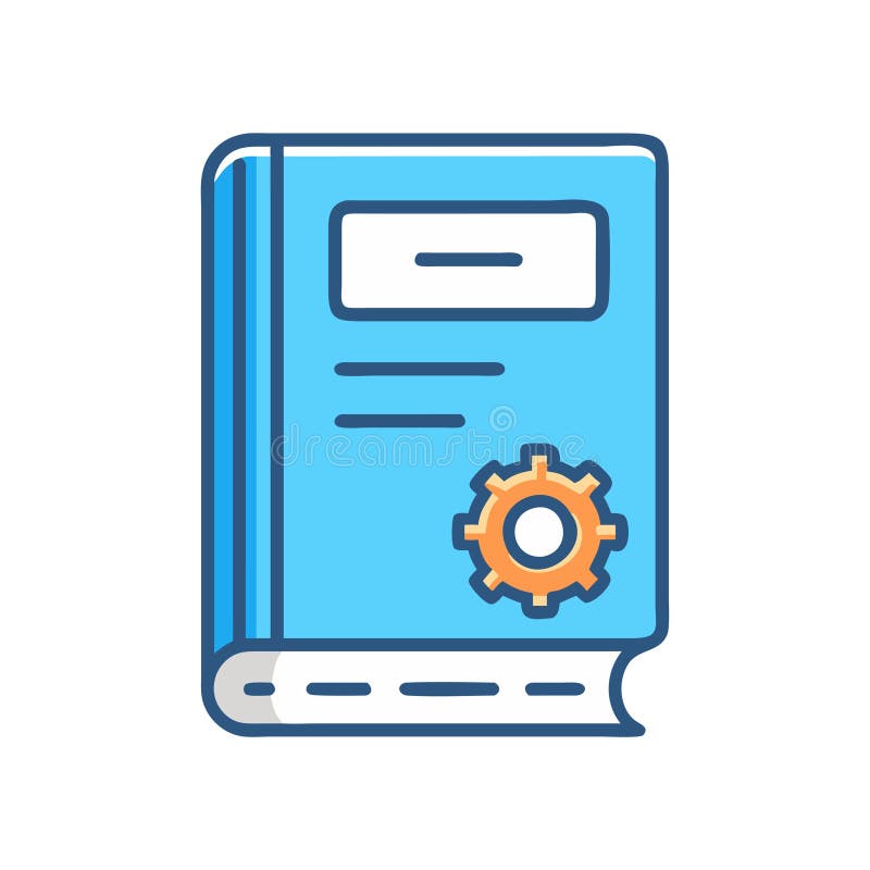 Training Manual Icon for Resources Stock Vector - Illustration of ...