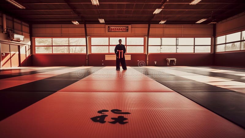 Training Mats and Martial Arts in Dojo. Generative AI Stock ...