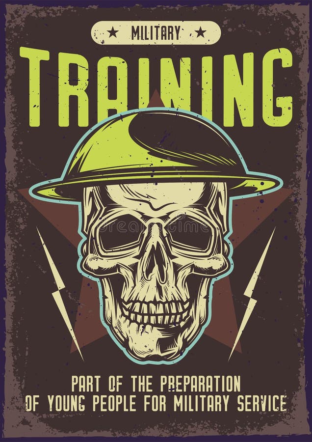 Training for Military Flyer Design Stock Vector - Illustration of ...