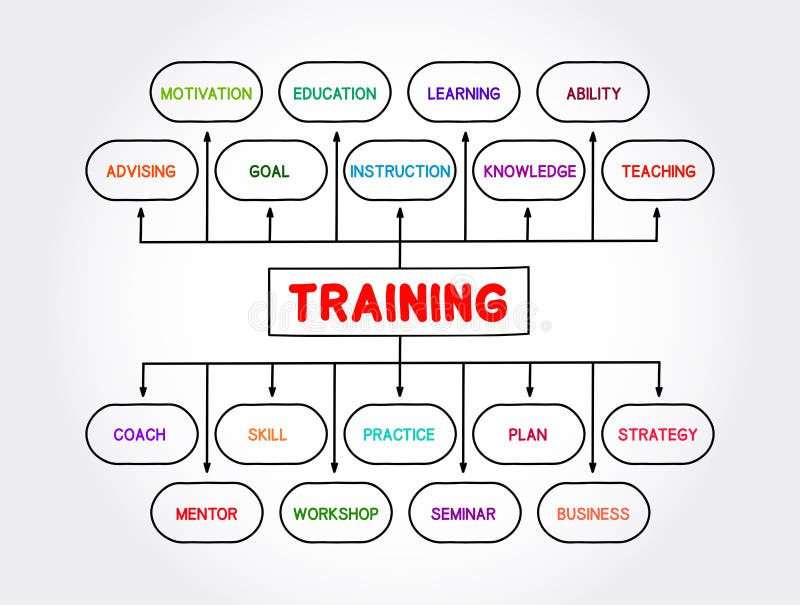 Training Mind Map Process, Business Concept for Presentations and ...