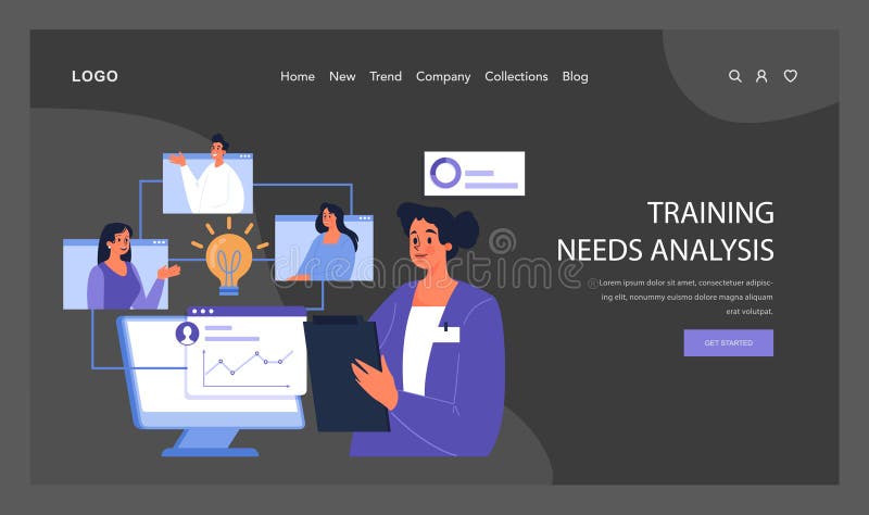 Training Needs Analysis Process. Flat Stock Vector - Illustration of ...