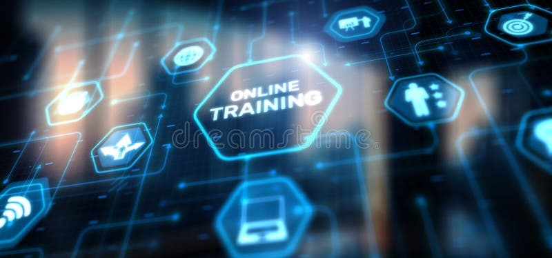 Training Online Skills Business Technology Concept Stock Illustration ...