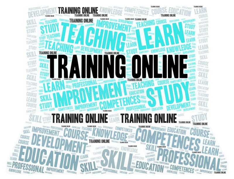Training Online Computer with Internet Words Cloud Stock Illustration ...