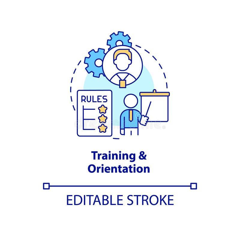 Training and Orientation Concept Icon Stock Vector - Illustration of ...