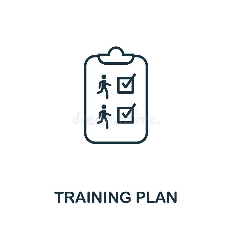 Training Plan Icon. Thin Outline Style Design from Fitness Icons ...