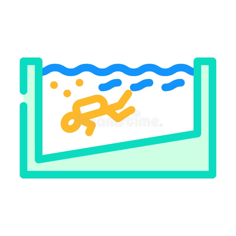 Training in the Pool Color Icon Vector Illustration Stock Illustration ...