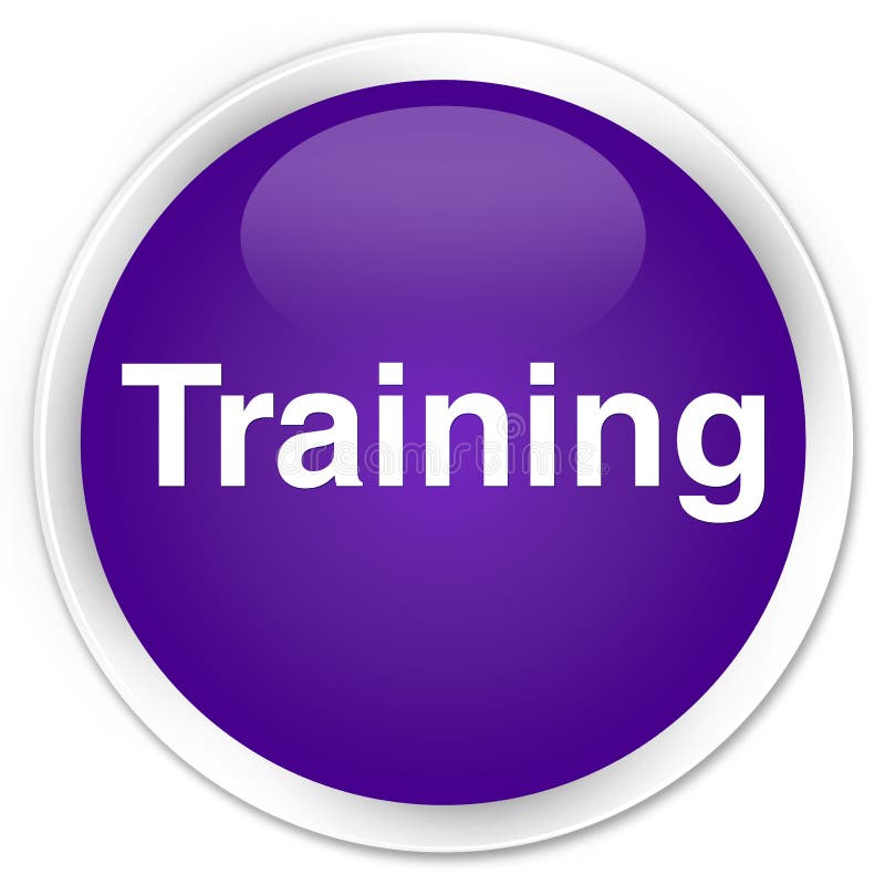 Training Premium Purple Round Button Stock Illustration - Illustration ...
