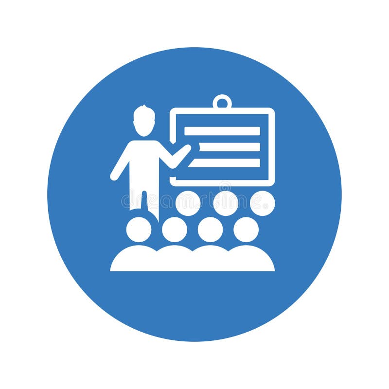 Training, Presentation Icon. Outline Symbol Stock Vector - Illustration ...