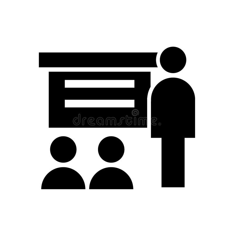 Training, Presentation Icon. Vector Teacher Symbol. Graphic Design ...