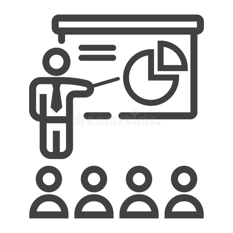 Presentation Line Icons Collection. Performance, Demonstration, Show ...