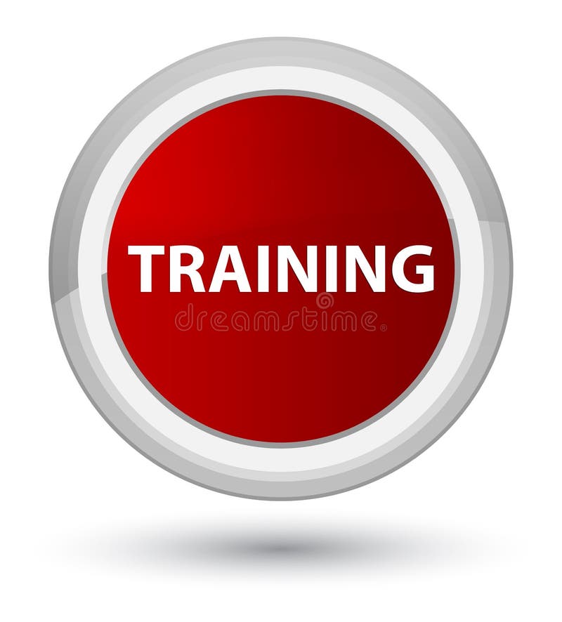 Training Prime Red Round Button Stock Illustration - Illustration of ...