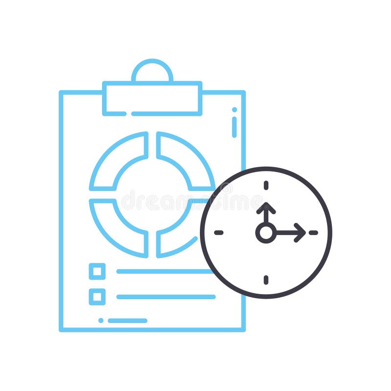 Training Process Plan Line Icon, Outline Symbol, Vector Illustration ...