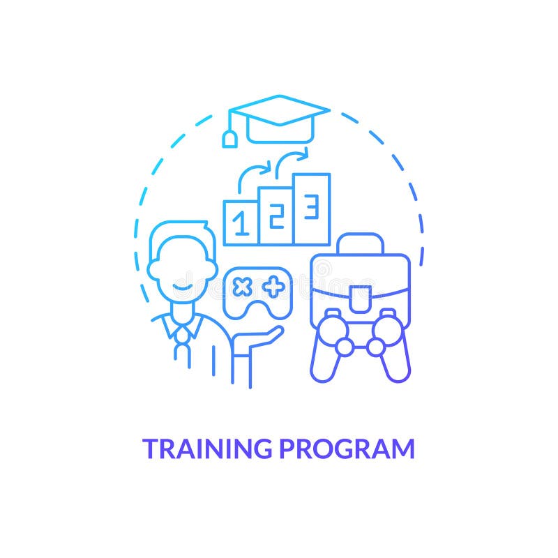 Training Program Blue Gradient Concept Icon Stock Vector - Illustration ...