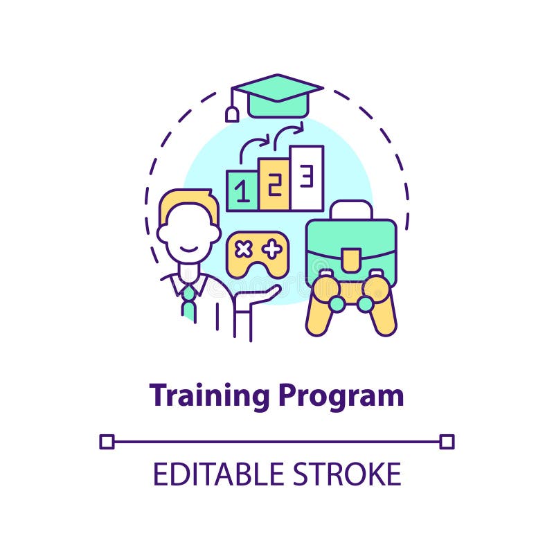 Training Program Concept Icon Stock Vector - Illustration of program ...