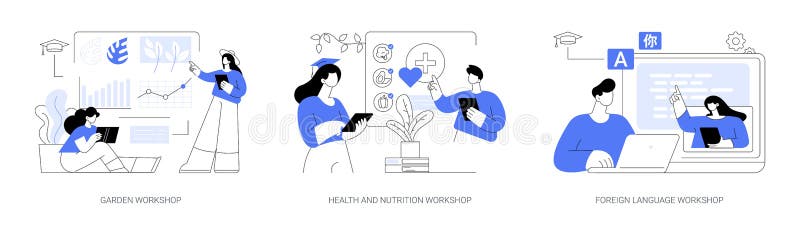 Training Programs Abstract Concept Vector Illustrations. Stock Vector ...