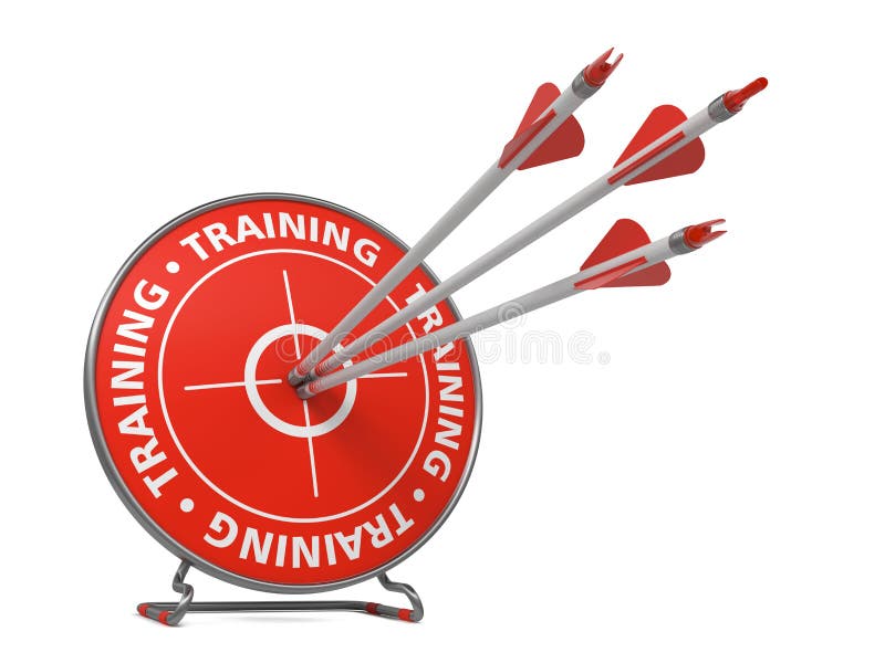 Training Concept on Green Target. Stock Image - Image of competencies ...
