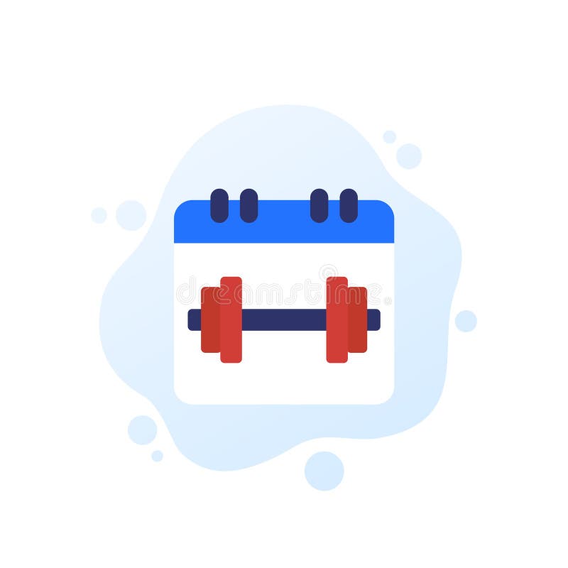 Training Schedule Icon, Flat Vector Stock Vector - Illustration of ...