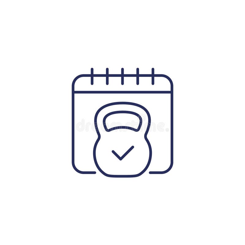 Work Schedule Line Icon Stock Illustrations – 9,858 Work Schedule Line ...