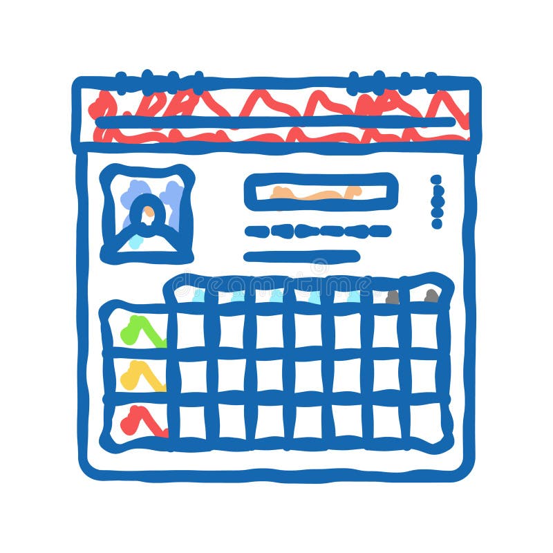 Training Schedule Motivation Icon Doodle Illustration Stock ...