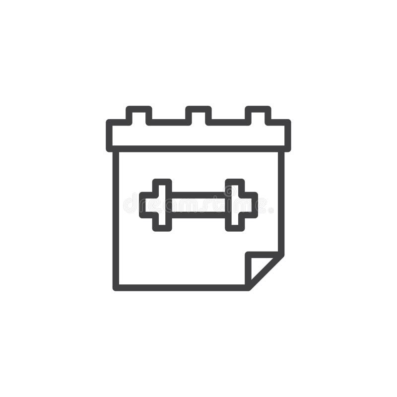 Training Schedule Filled Outline Icon Stock Vector - Illustration of ...