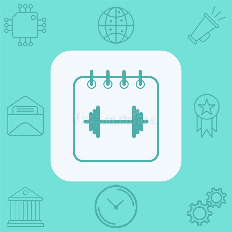 Training Schedule Vector Icon Sign Symbol Stock Illustration ...