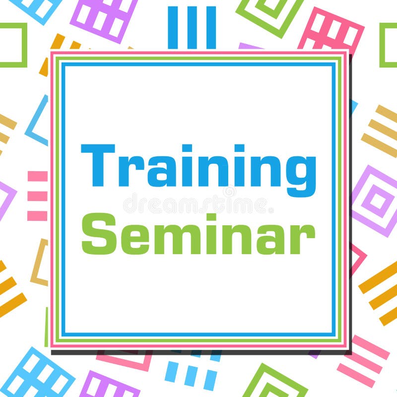 Training Seminar Colorful Abstract Squares Stock Illustration ...
