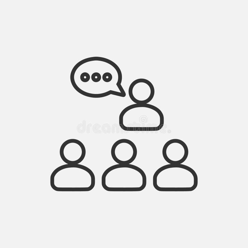 Training Seminar Icon. Teaching Icon Vector Symbol Sign Stock Vector ...