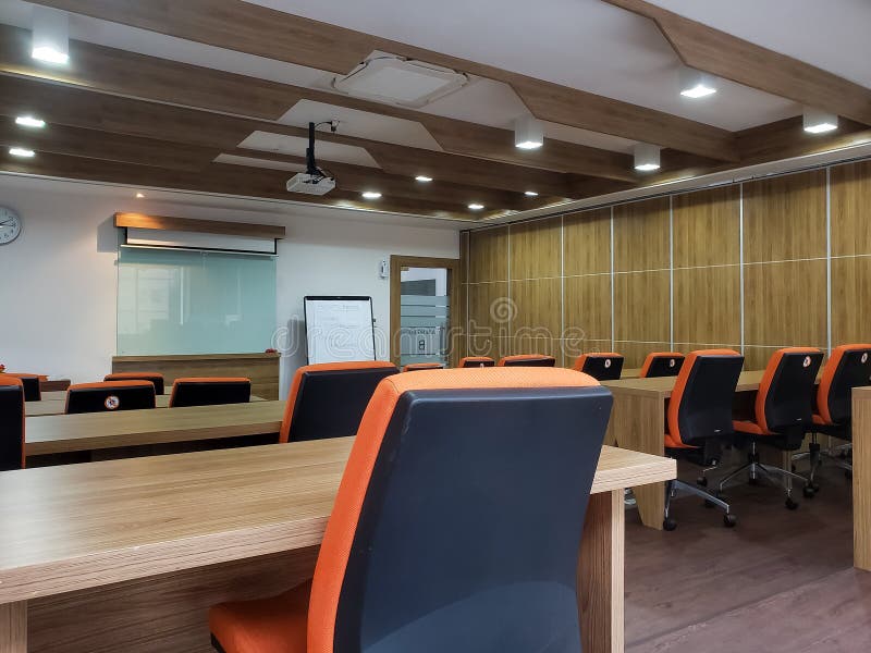 Training and seminar rooms stock image. Image of furniture - 223282493