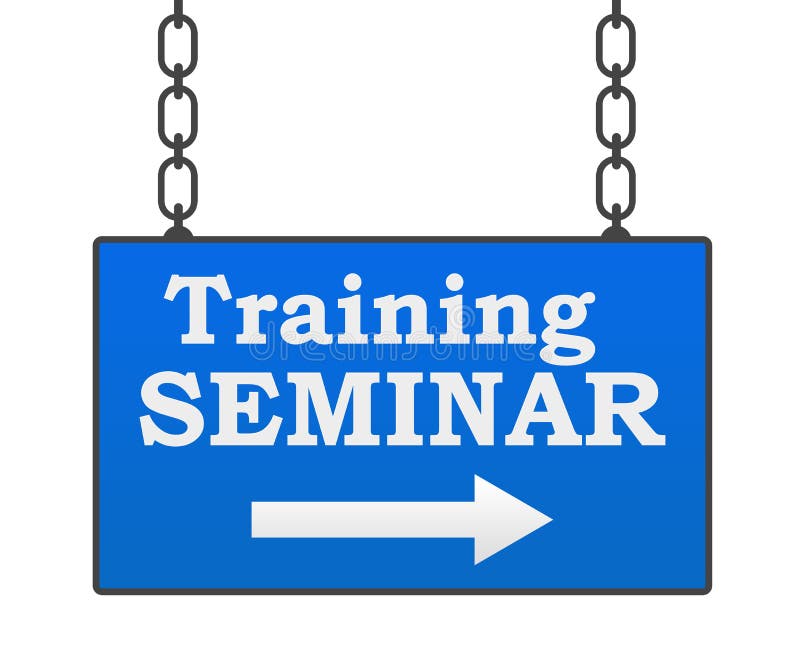 Training Seminar Signboard stock illustration. Illustration of ...