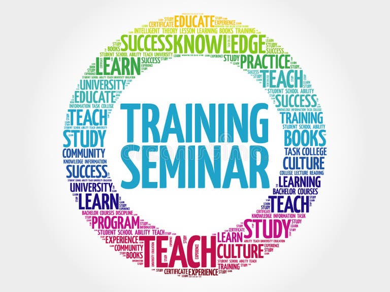 Training Seminar Word Cloud Stock Illustration - Illustration of ...